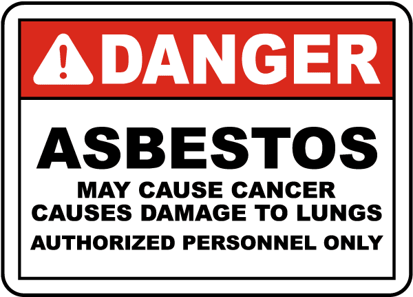 Vinyl Stickers - OSHA Compliant Asbestos Sign - Safety and Warning ...