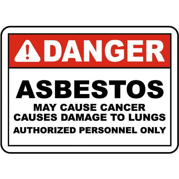 Vinyl Stickers - OSHA Compliant Asbestos Sign - Safety and Warning ...