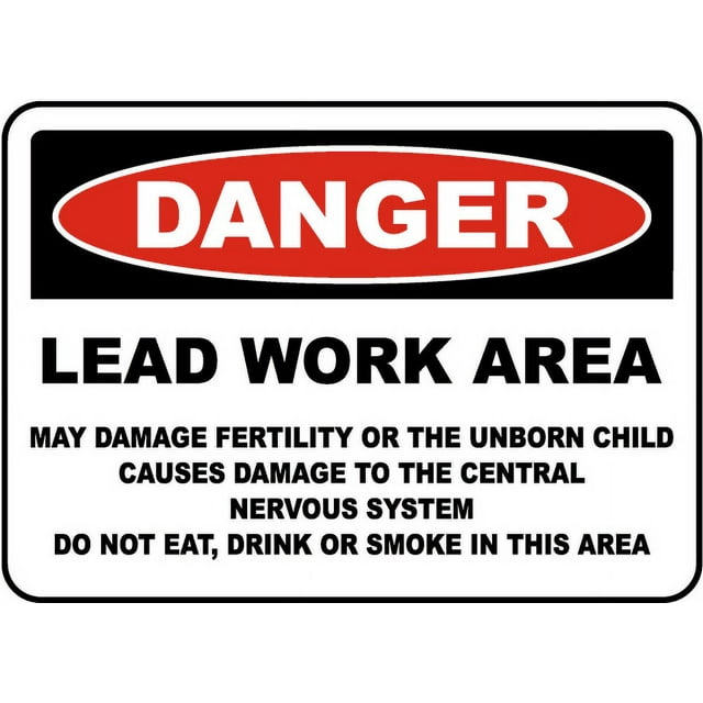 Vinyl Stickers - OSHA Lead Work Area Sign R6 - Safety and Warning ...