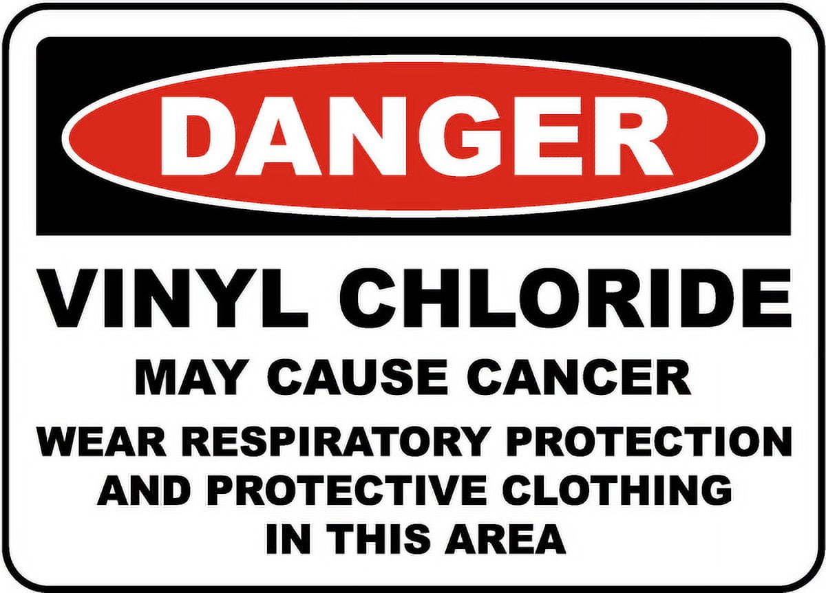 Vinyl Stickers - OSHA Vinyl Chloride Wear PPE Sign - Safety and Warning ...