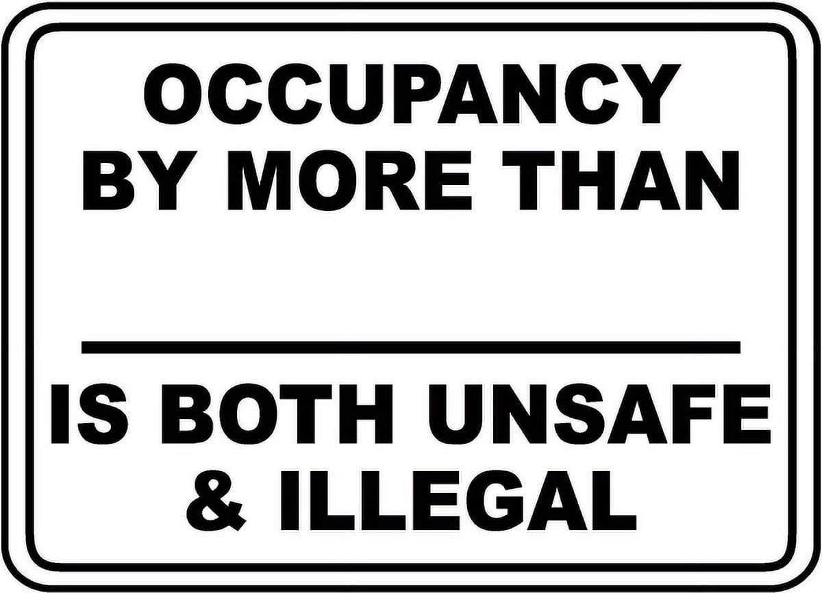 Vinyl Stickers - Occupancy by More Than Sign - Safety and Warning ...