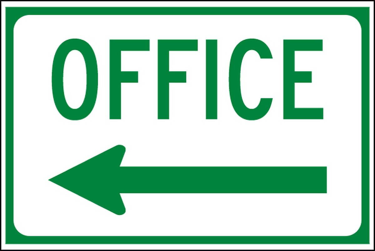 Vinyl Stickers - Office (Left Arrow) Sign - Safety and Warning ...