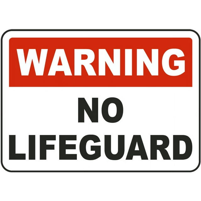 Vinyl Stickers - Ohio No Lifeguard Sign - Safety and Warning Warehouse ...