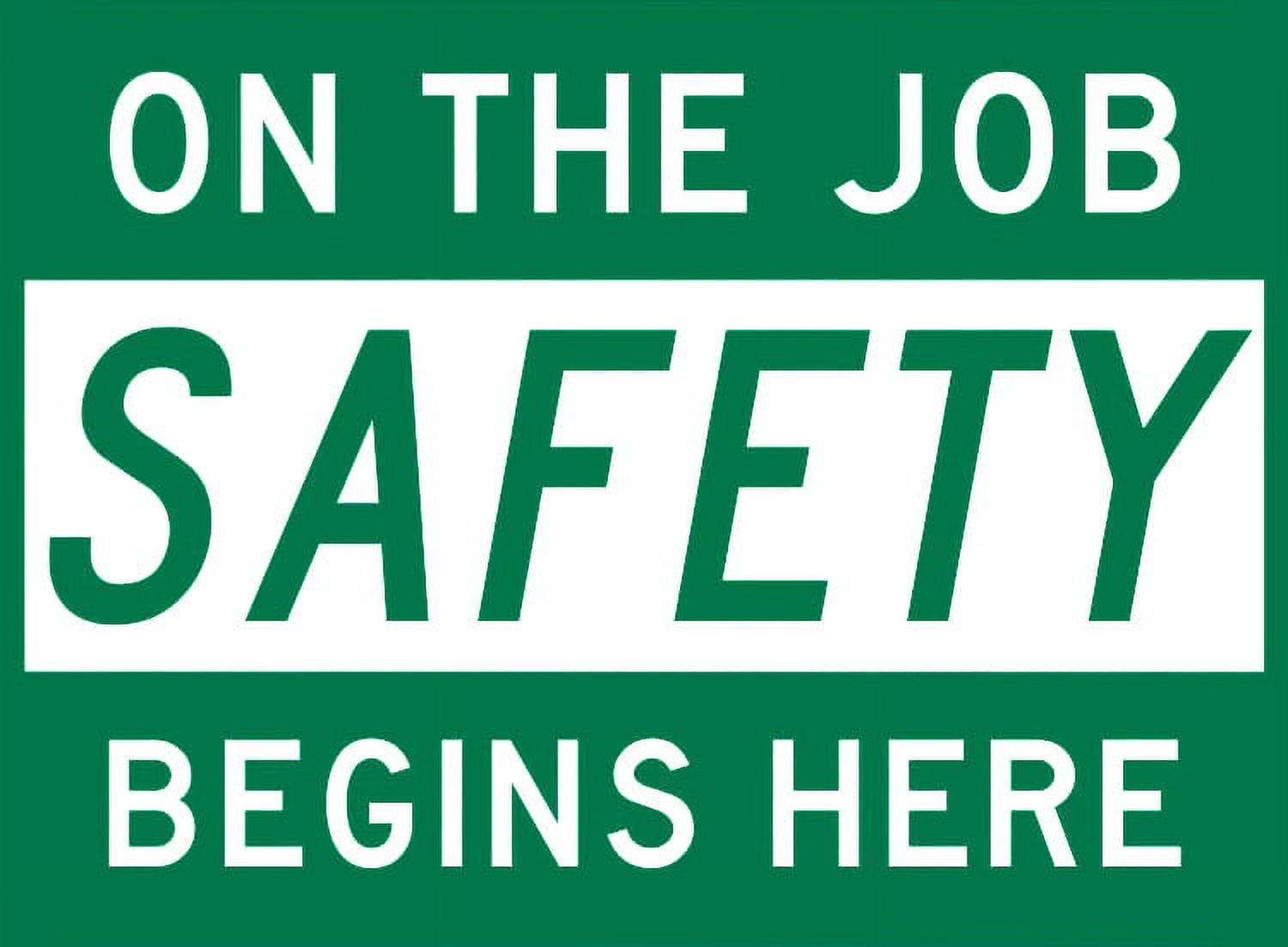 Vinyl Stickers - On The Job Safety Begins Here Sign - Safety and ...