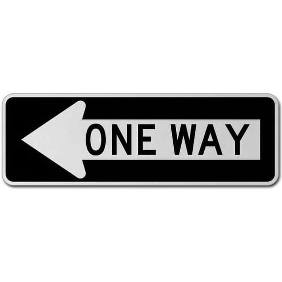Vinyl Stickers - One Way Left Sign P9 - Safety and Warning Warehouse ...