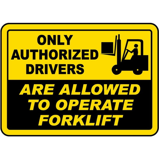 Vinyl Stickers - Only Authorized Drivers Sign - Safety and Warning ...