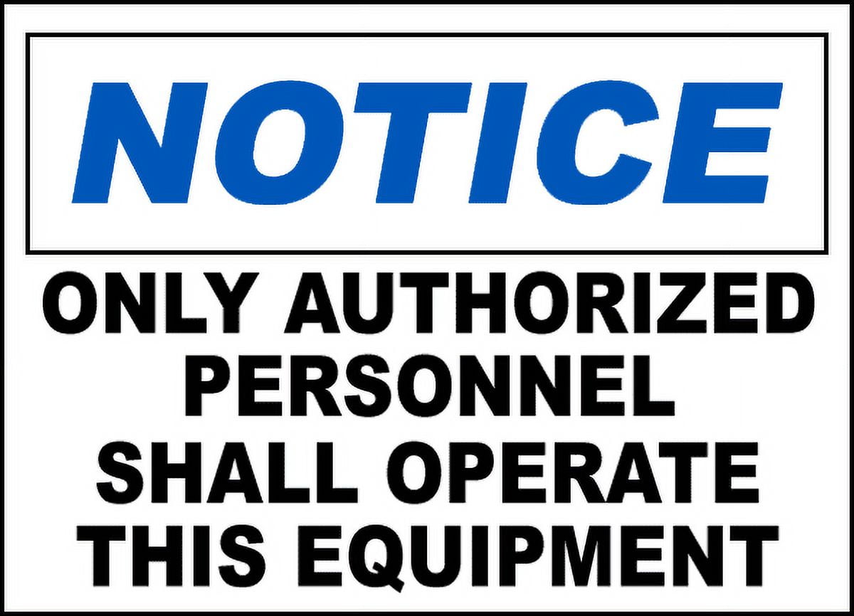 Vinyl Stickers - Only Authorized Personnel Sign - Safety and Warning ...