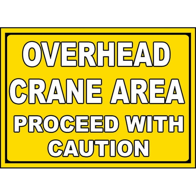 Vinyl Stickers - Overhead Crane Area Caution Sign - Safety and Warning ...