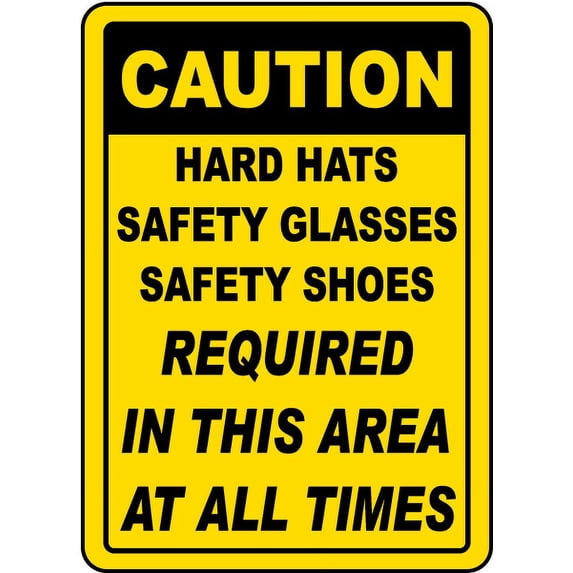 Vinyl Stickers - PPE Required in This Area Sign - Safety and Warning ...