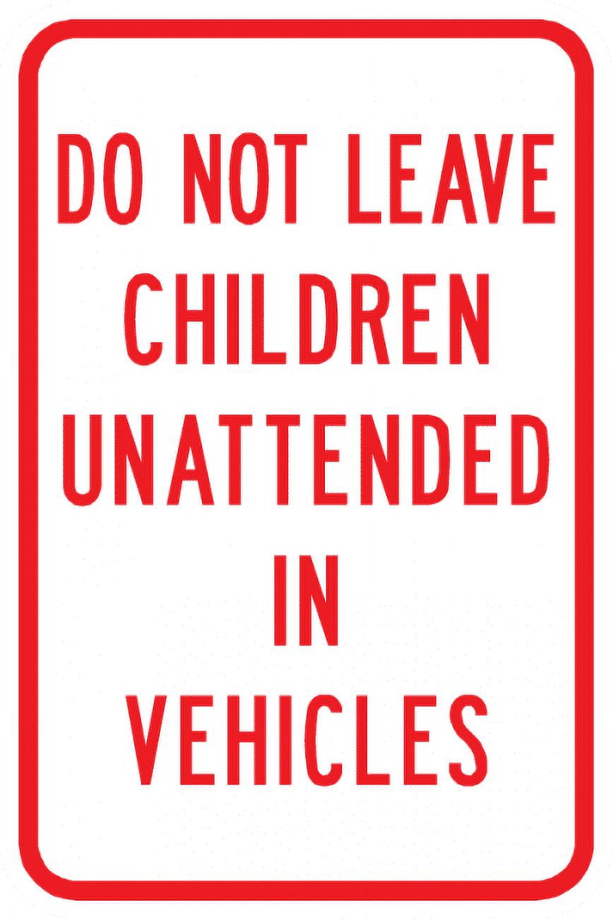 Vinyl Stickers - PS-15-Do Not Leave Children Unattended in Vehicles ...