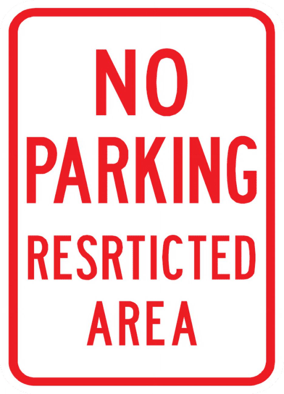 Vinyl Stickers - PS-36-No Parking Restricted Area Sign - Safety and ...
