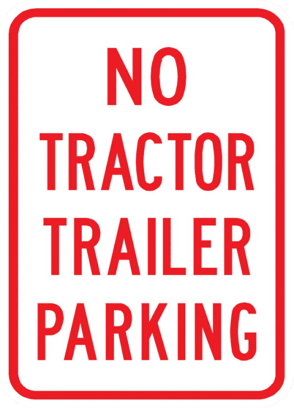 Vinyl Stickers - PS-39-No Tractor Trailer Parking Sign - Safety and ...