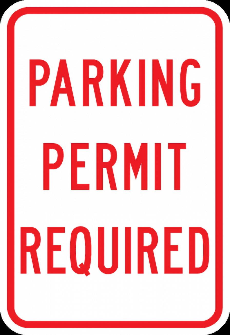 Vinyl Stickers - PS-49-Parking Permit Required Sign - Safety and ...