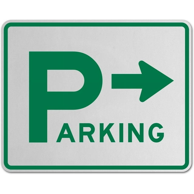 Vinyl Stickers - Parking Area Sign (Right Arrow) - Safety and Warning ...