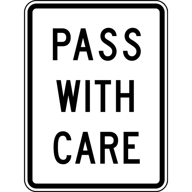 Vinyl Stickers - Passing Zone Begins - Safety and Warning Warehouse ...