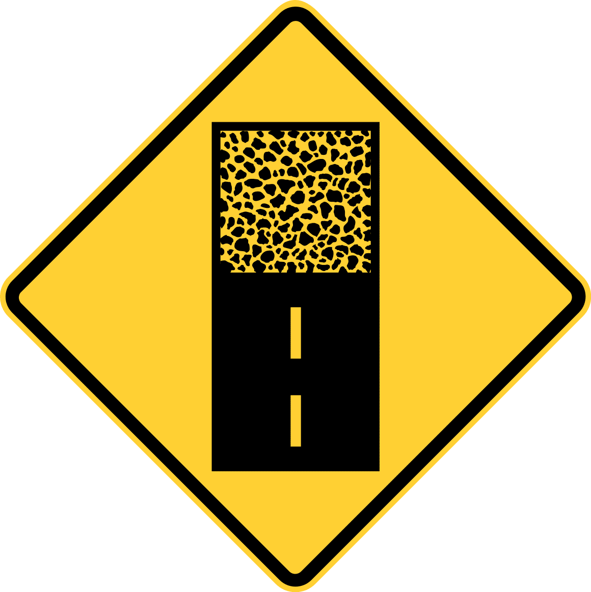 Vinyl Stickers - Pavement Ends (superseded, but Some Signs Still in use ...