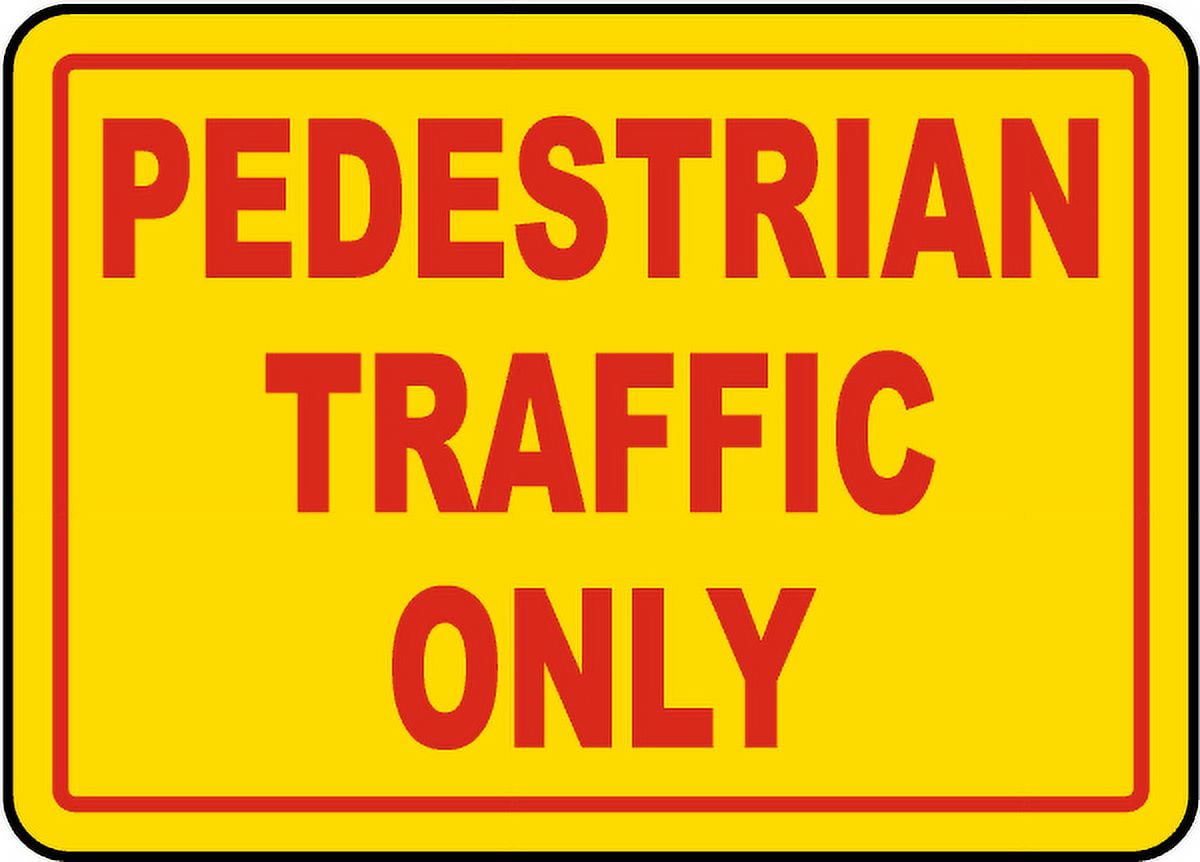 Vinyl Stickers - Pedestrian Traffic Only Sign T2 - Safety and Warning ...
