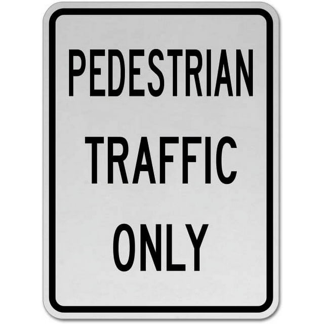 Vinyl Stickers - Pedestrian Traffic Only Sign T3 - Safety and Warning ...
