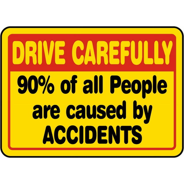 Vinyl Stickers - People Caused by Accidents Sign - Safety and Warning ...