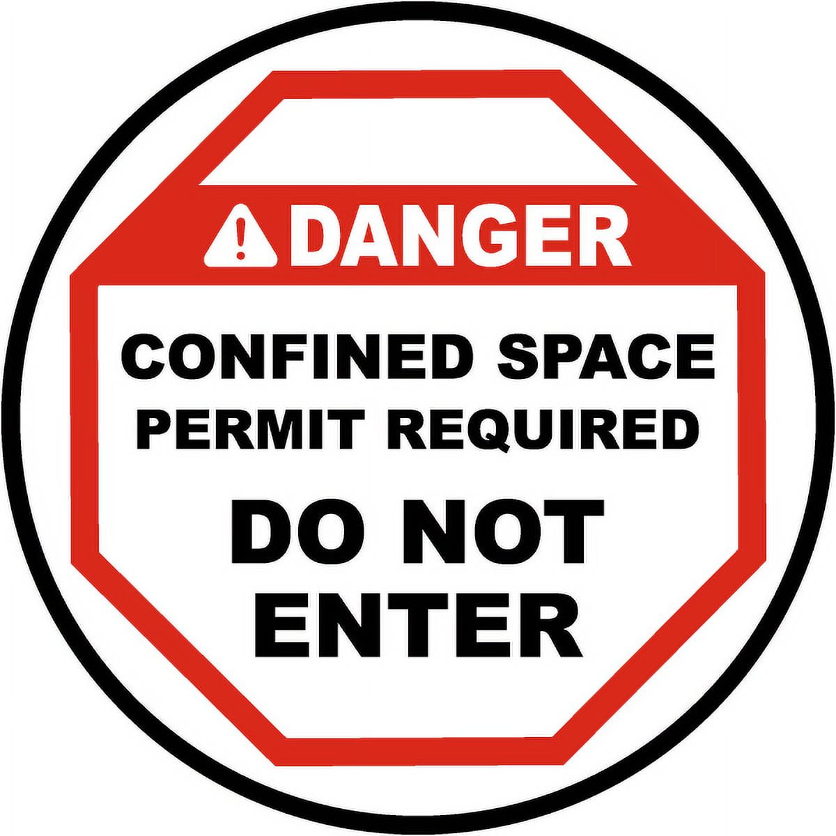 Vinyl Stickers - Permit Required Do Not Enter Floor Sign - Safety and ...