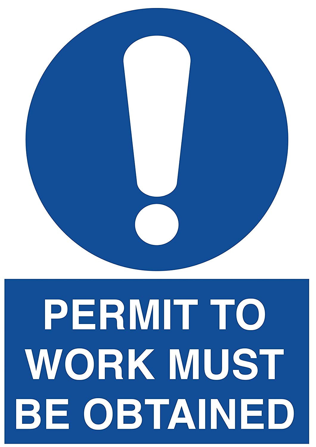 Vinyl Stickers - Permit to Work Must Be Obtained Sign T9 - Safety and ...