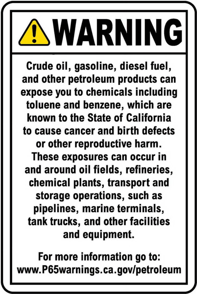 Vinyl Stickers - Petroleum Products Warning Sign - Safety and Warning ...