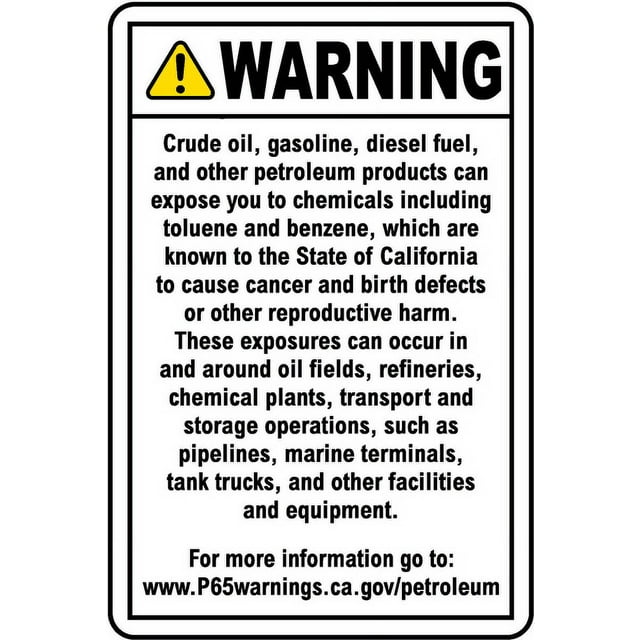 Vinyl Stickers - Petroleum Products Warning Sign - Safety and Warning ...