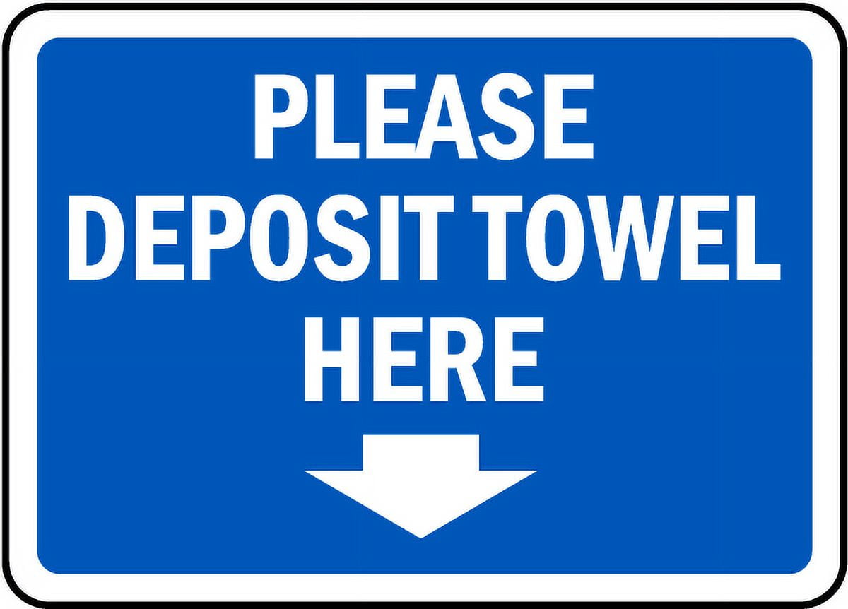 Vinyl Stickers - Please Deposit Towel Here Sign - Safety and Warning ...