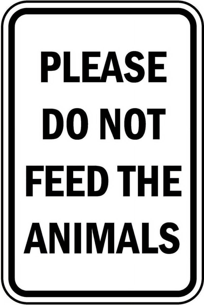 Vinyl Stickers - Please Do Not Feed The Animals Sign - Safety and ...