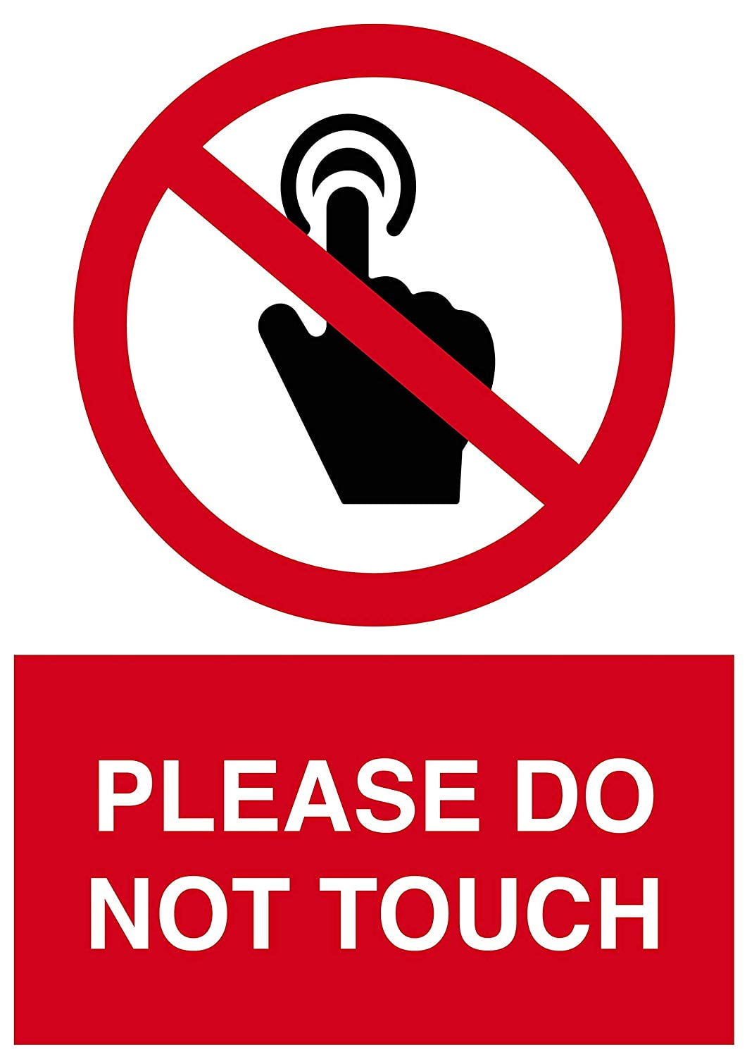 Vinyl Stickers - Please Do Not Touch Sign - Safety and Warning ...