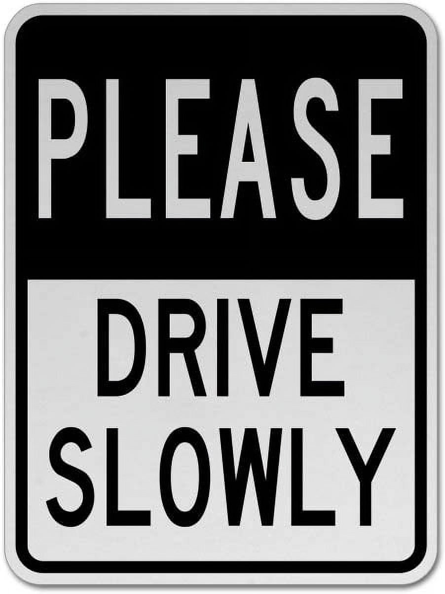 Vinyl Stickers - Please Drive Slowly Sign - Safety and Warning ...