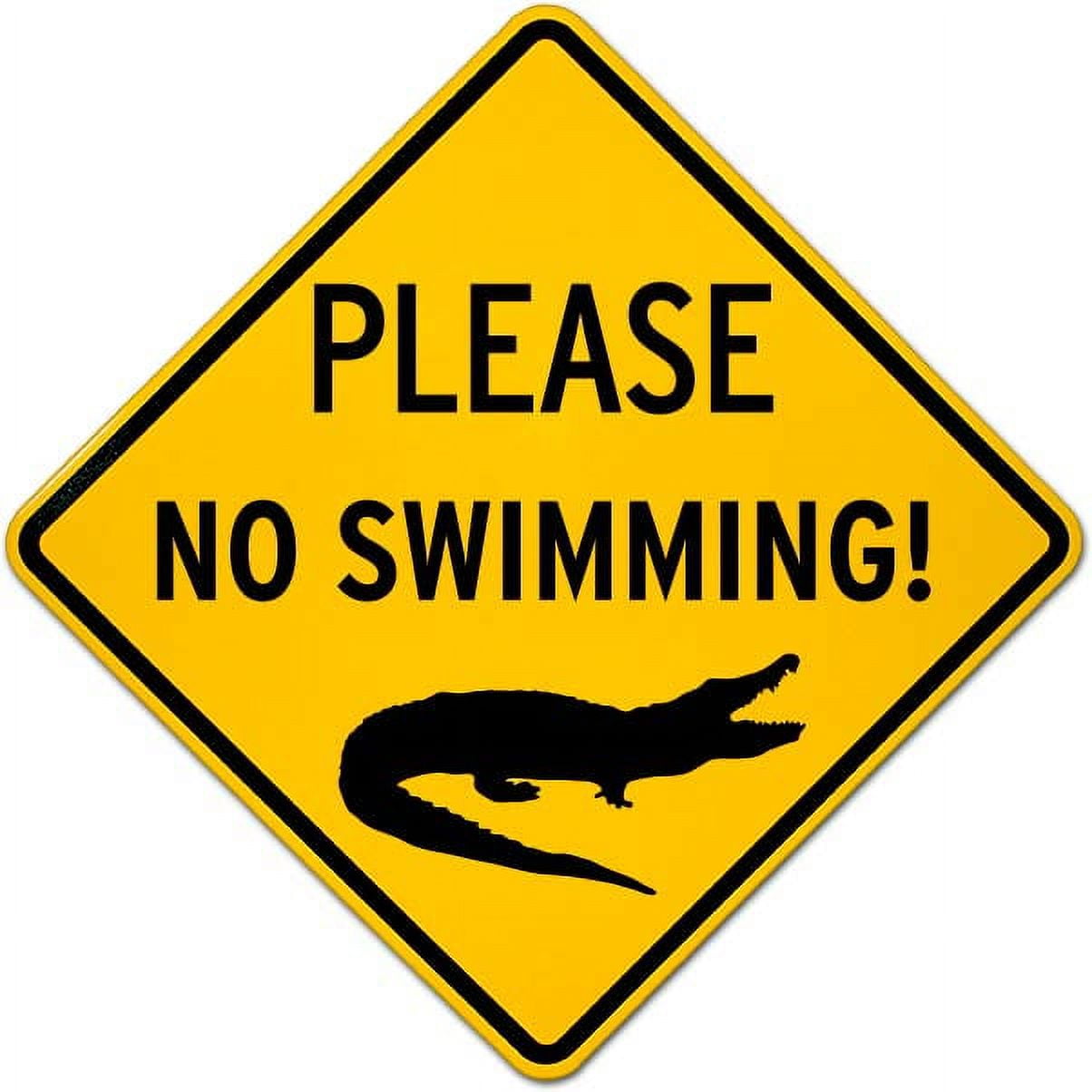 Vinyl Stickers - Please No Swimming Sign - Safety and Warning Warehouse ...