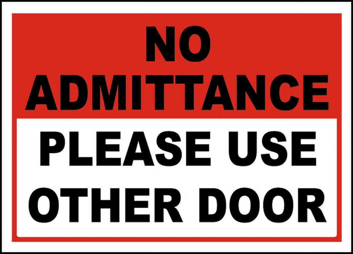 Vinyl Stickers - Please Use Other Door Sign - Safety and Warning ...
