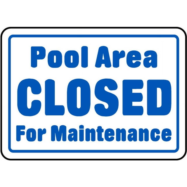 Vinyl Stickers - Pool Area Closed Sign - Safety and Warning Warehouse ...