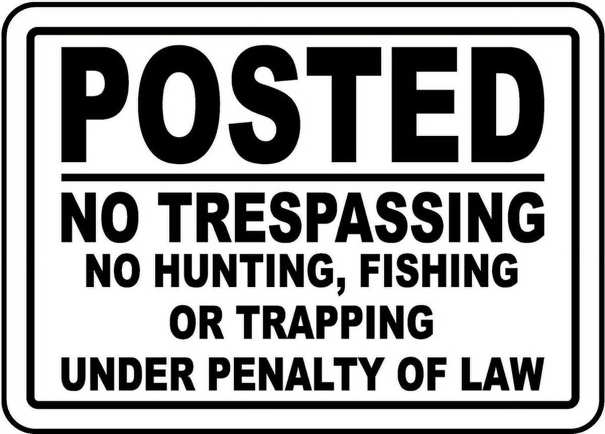 Vinyl Stickers - Posted No Trespassing Sign V3 - Safety and Warning ...