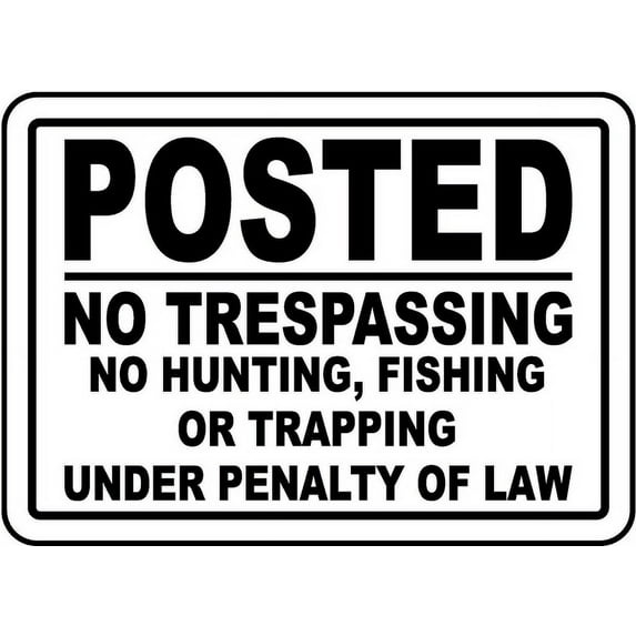 Vinyl Stickers - Posted No Trespassing Sign V3 - Safety and Warning ...