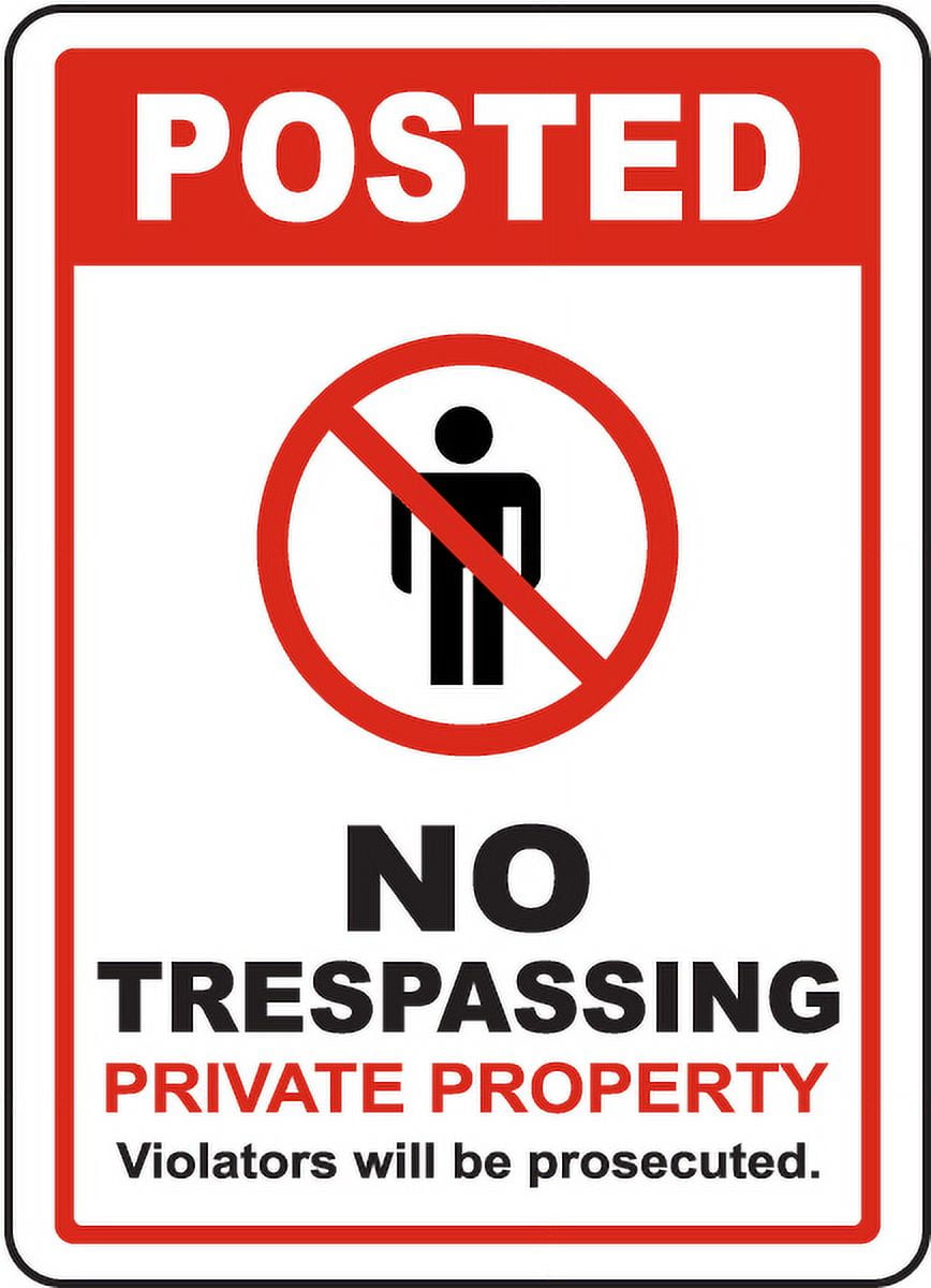 Vinyl Stickers - Posted No Trespassing Sign V4 - Safety and Warning ...