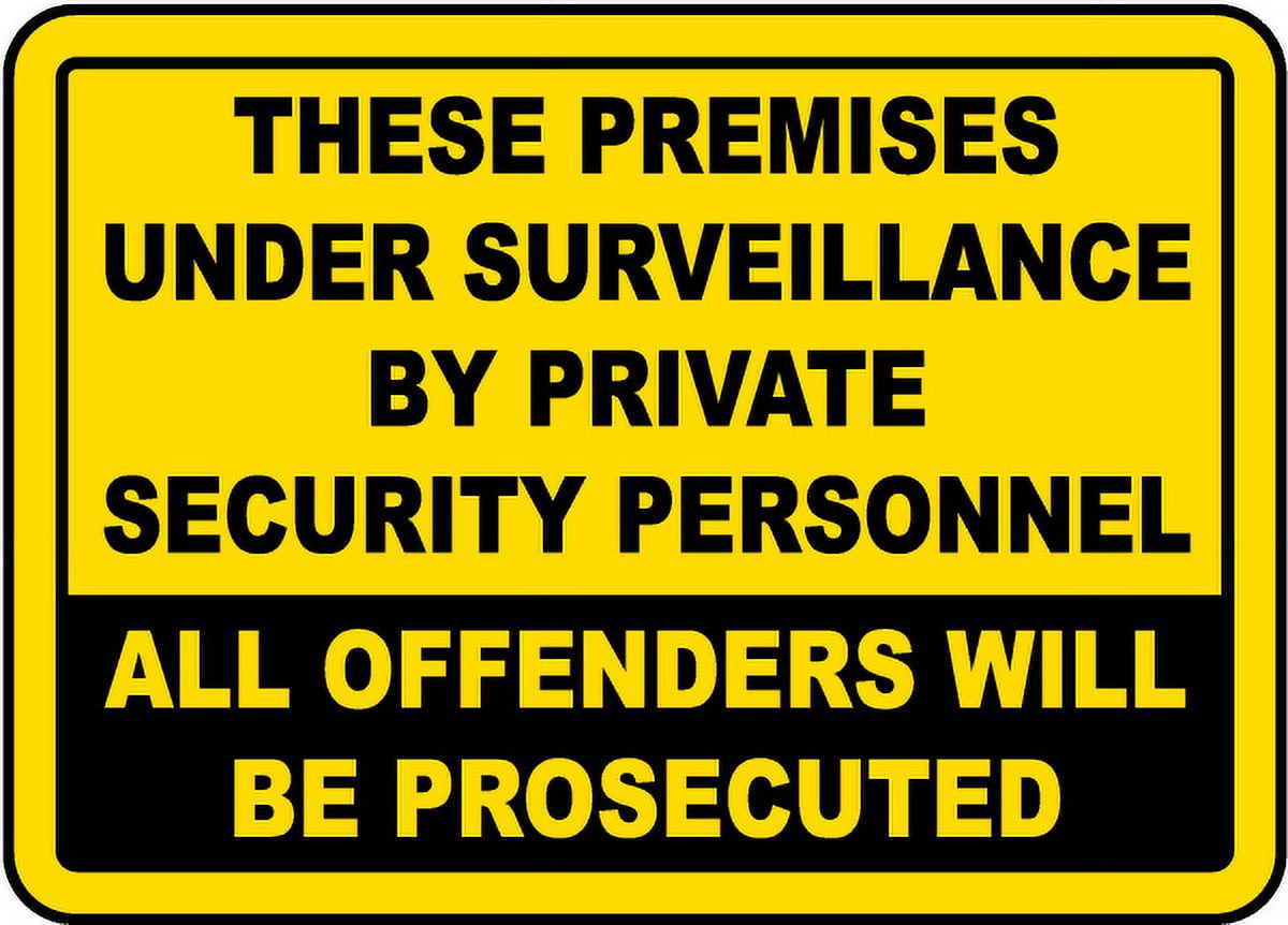 Vinyl Stickers - Premises Under Surveillance Sign V7 - Safety and ...
