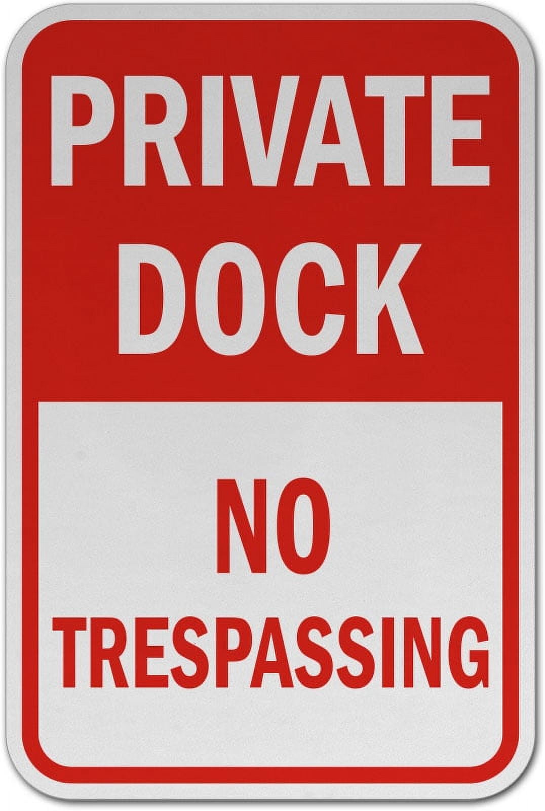 Vinyl Stickers - Private Dock No Trespassing Sign - Safety and Warning ...