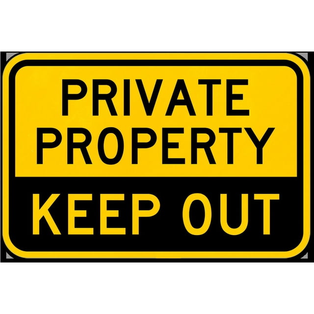 Vinyl Stickers - Private Property Keep Out Sign X8 - Safety and Warning ...