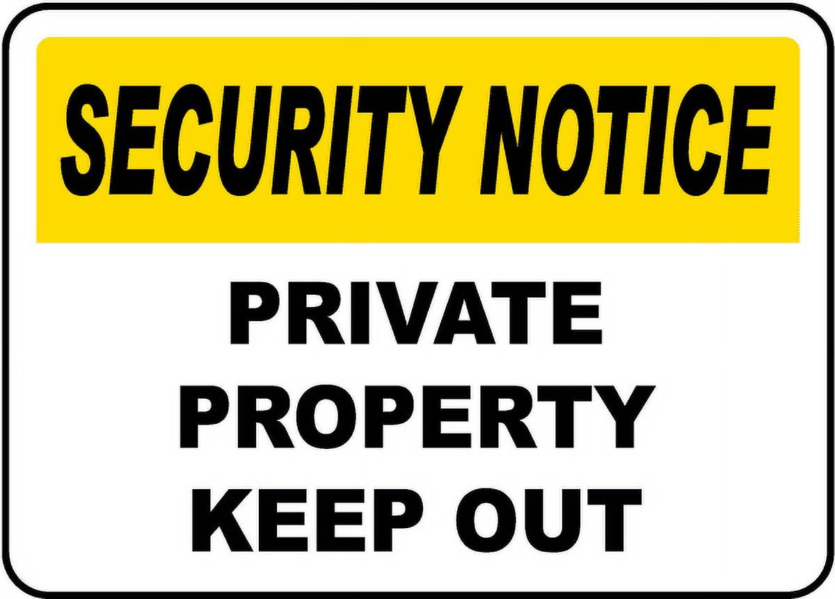 Vinyl Stickers - Private Property Keep Out Sign X9 - Safety and Warning ...