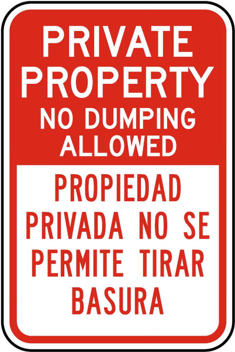 Vinyl Stickers - Private Property No Dumping Sign 1 - Safety and ...