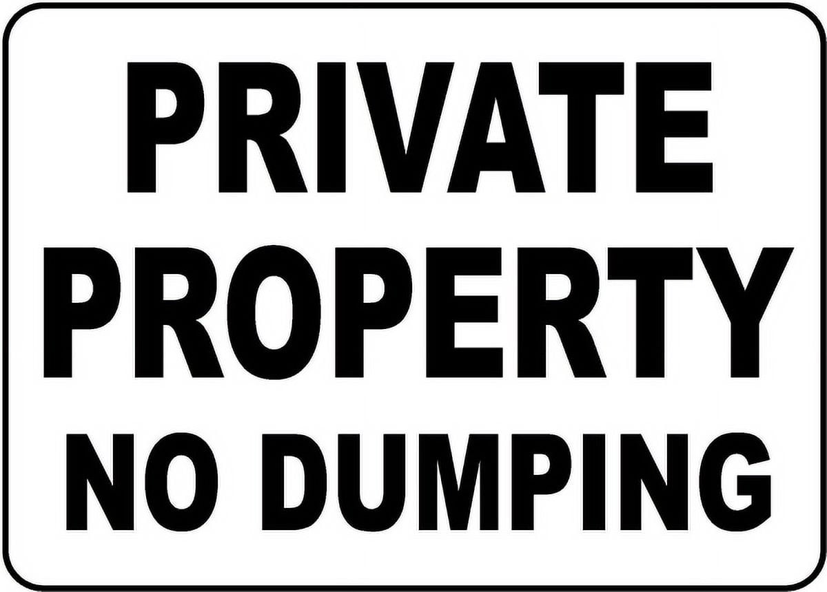 Vinyl Stickers - Private Property No Dumping Sign 2 - Safety and ...