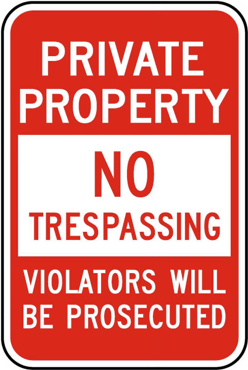Vinyl Stickers - Private Property No Trespassing Sign 1 - Safety and ...