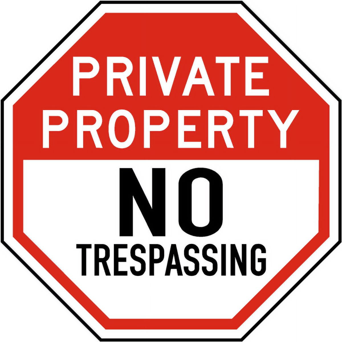 Vinyl Stickers - Private Property No Trespassing Sign 5 - Safety and ...