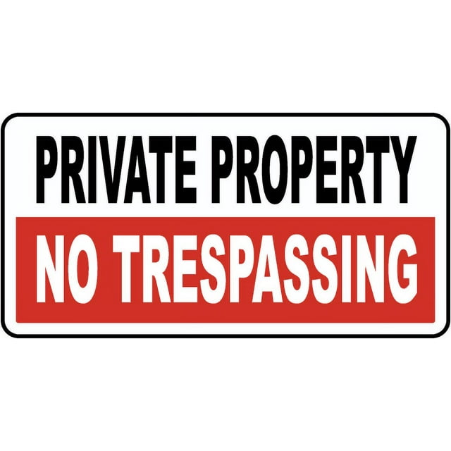 Vinyl Stickers Private Property No Trespassing Sign 7 Safety And