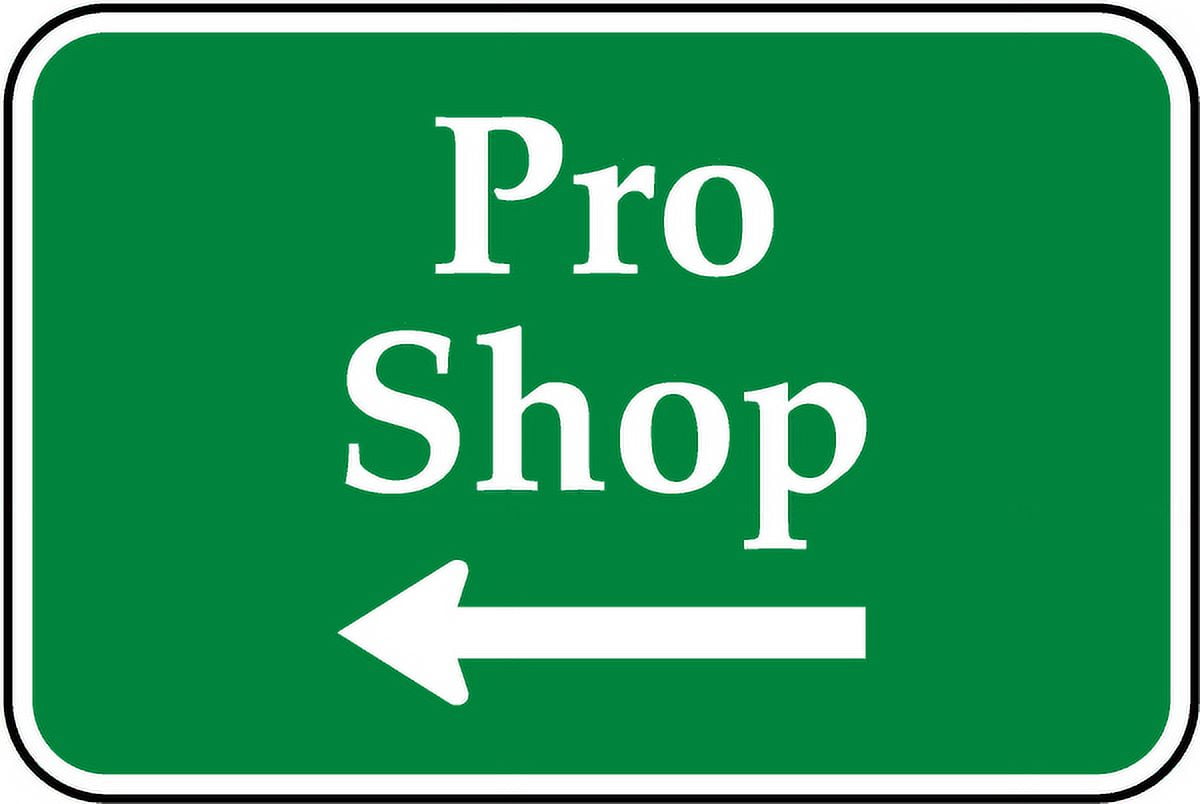Vinyl Stickers - Pro Shop (Left Arrow) Sign Y3 - Safety and Warning ...