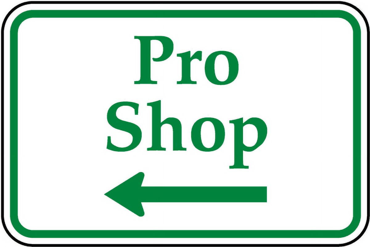 Vinyl Stickers - Pro Shop (Left Arrow) Sign Y4 - Safety and Warning ...