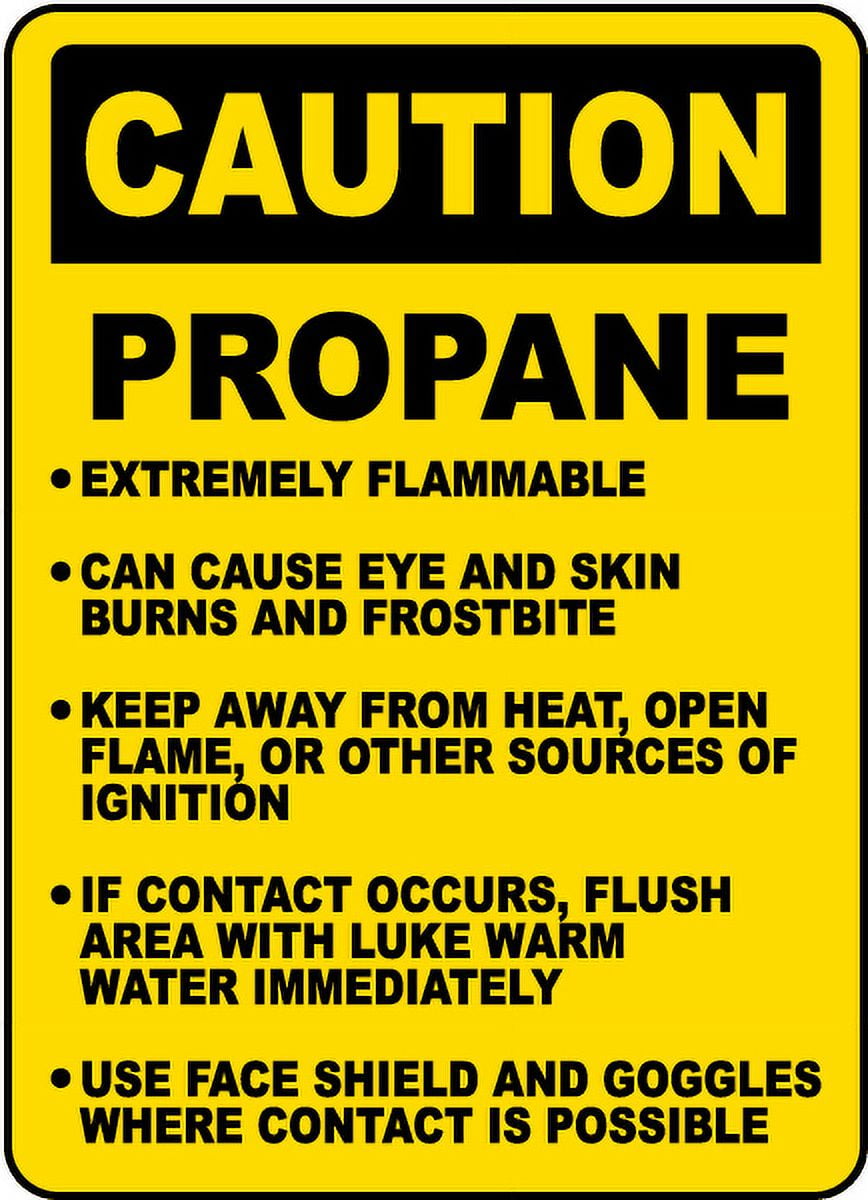 Vinyl Stickers - Propane Cylinder Instructions Sign - Safety and ...