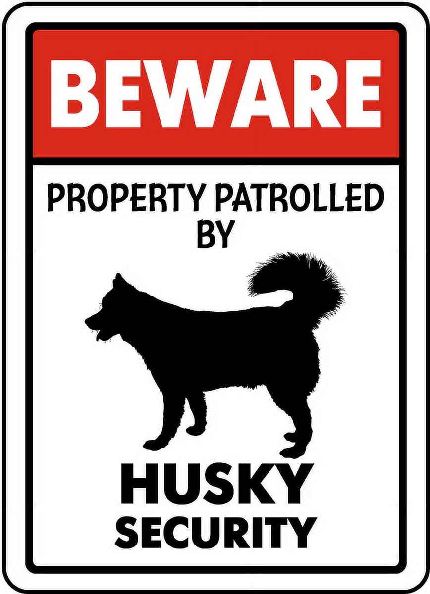 Vinyl Stickers - Property Patrolled by Husky Security Sign - Safety and ...